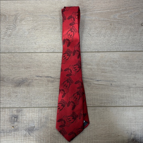 Disney | Accessories | Disney Goofy Tie Works Balancine Red Tie Vintage ...
